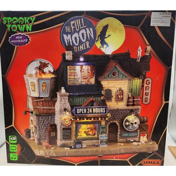 Lemax | Holiday | Lemax Spooky Town The Full Moon Diner 352 2023 Sights ...
